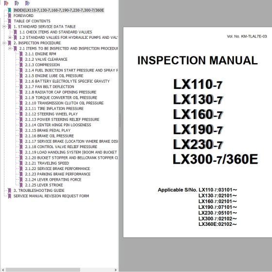 Hitachi Wheel Loader LX30-7 Training Text
