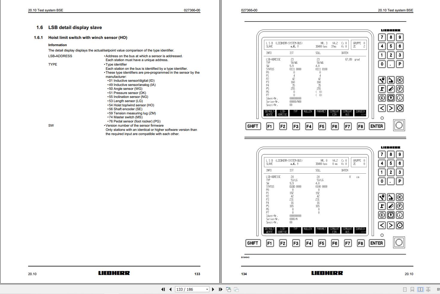 Liebherr Crane LTM 1400-7.1 Error Code List & Diagnostics Manual
