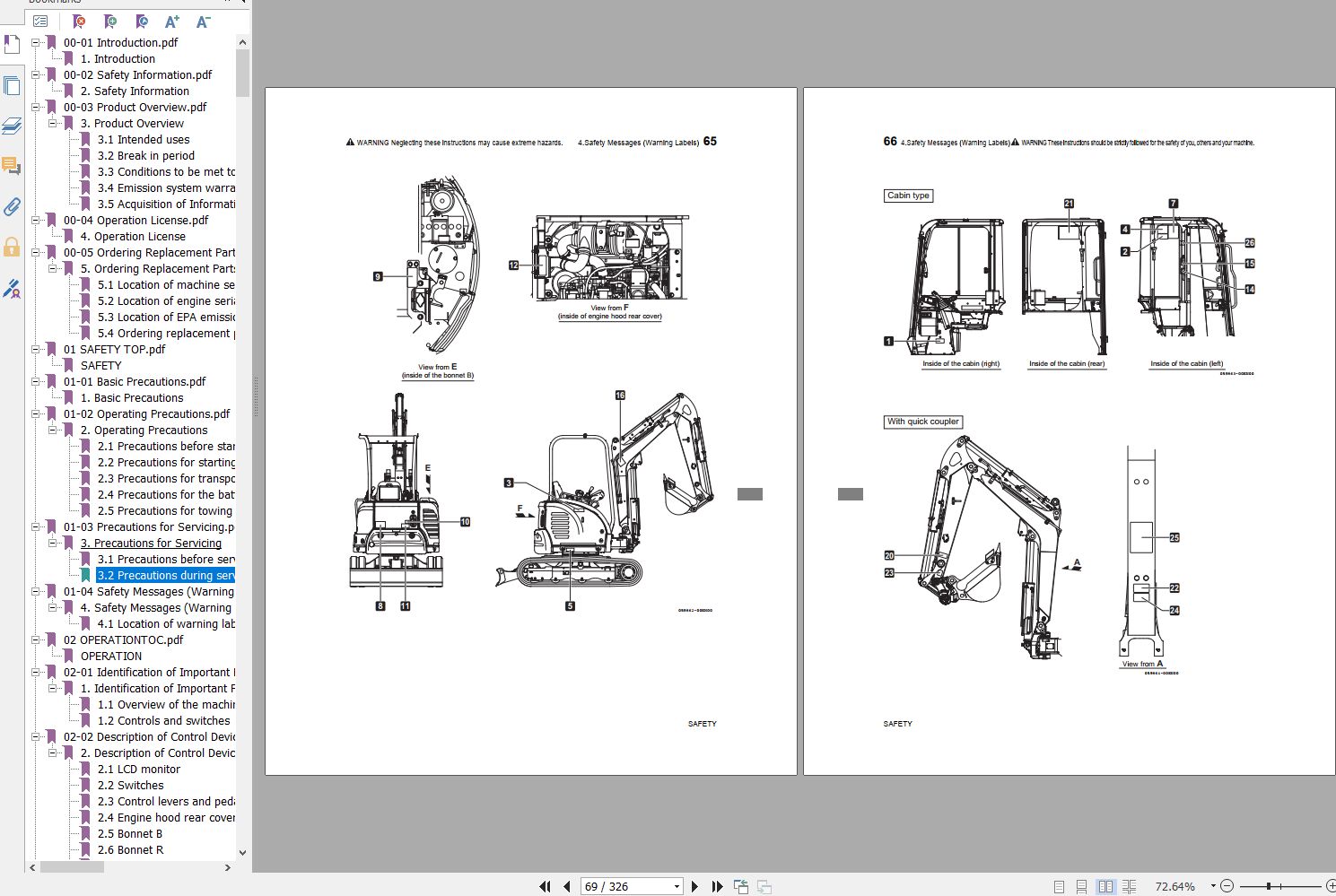 Mustang Excavator 250Z Operator Manual 50940255C