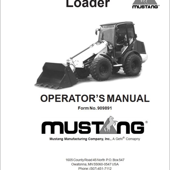 Mustang Wheel Loader ML52 Operator Manual 909893A