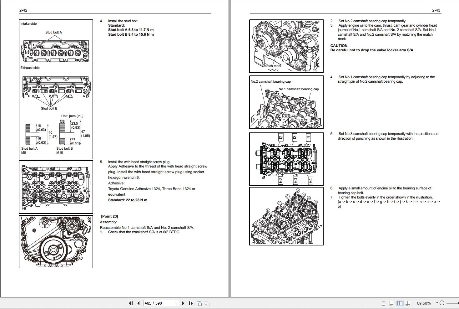 Toyota Engine 1ZS Repair Manual CE314