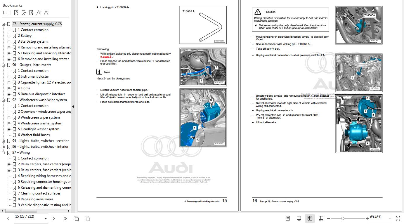 Audi A3 Cabrio 2008 8P7 Workshop Manual