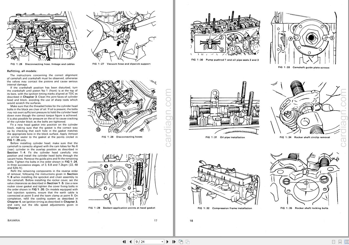 BMW E3 E9 Wiring Diagrams & Service Repair Manual