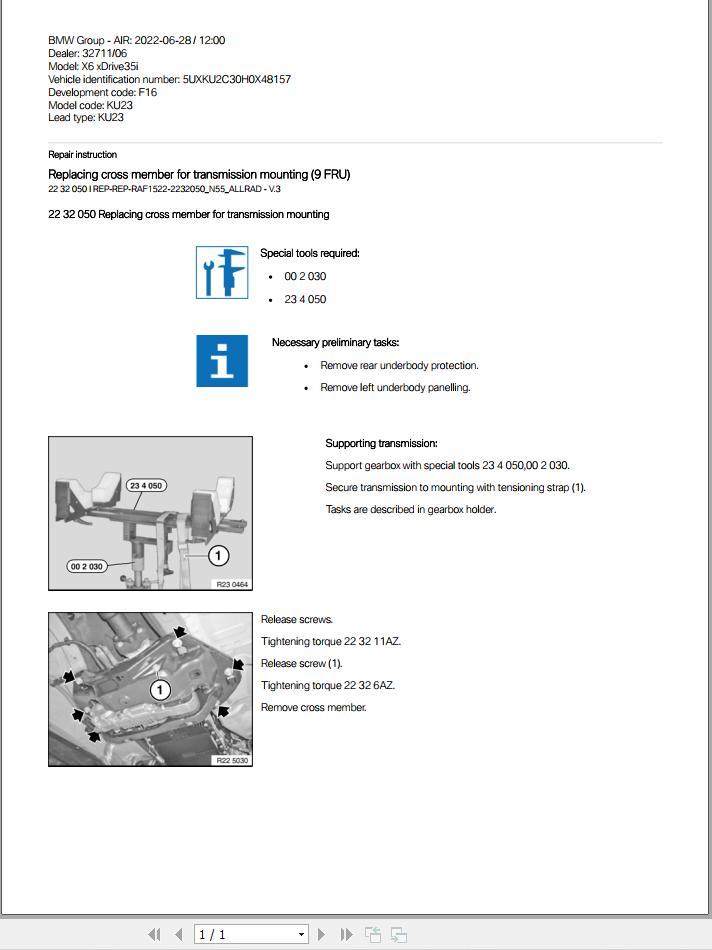 BMW F16 Service and Repair Manual