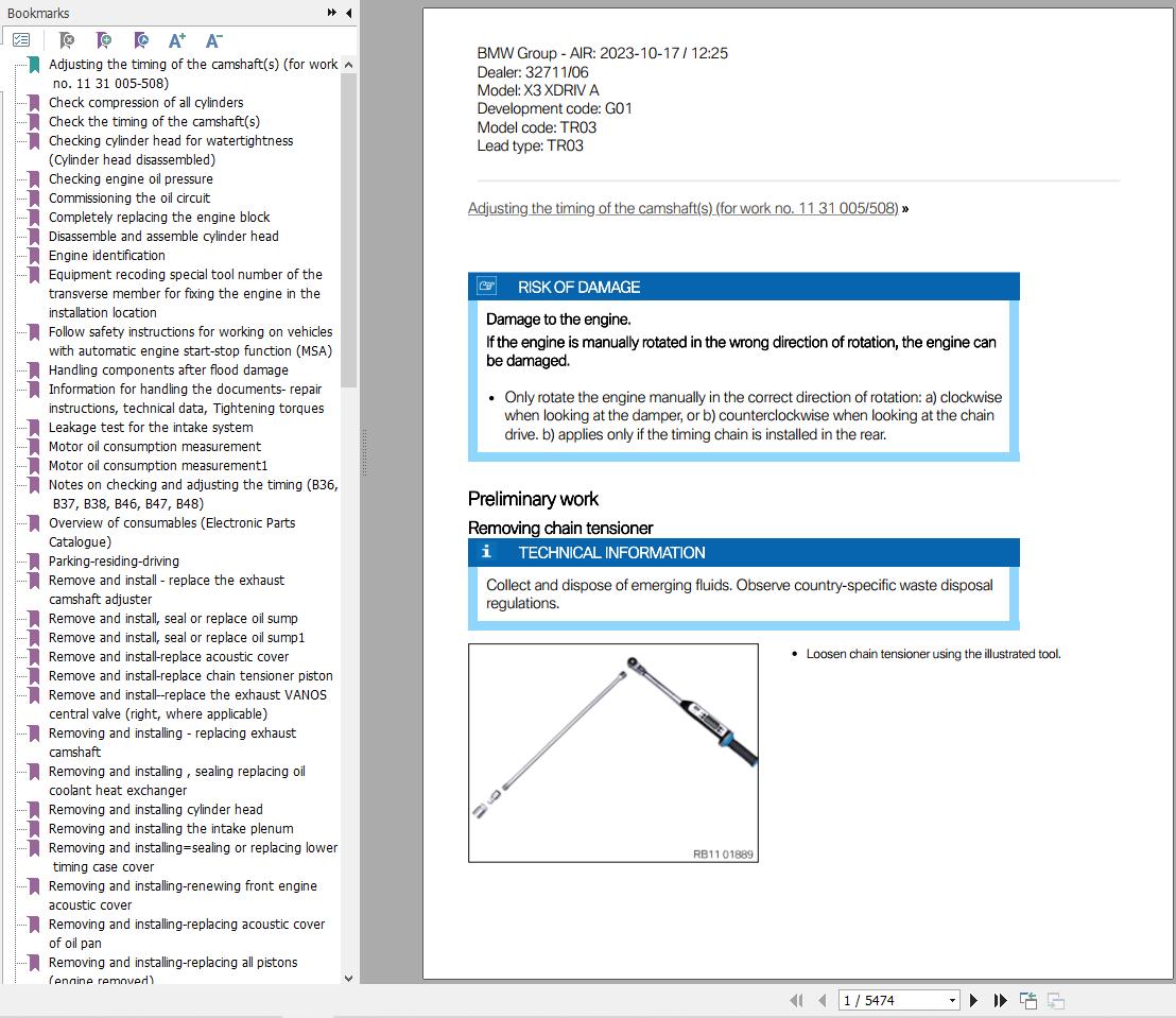 BMW G01 Service & Repair Manual