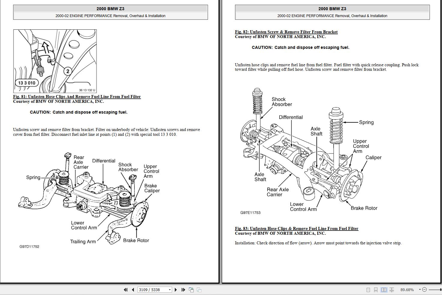 BMW Z3 1996-2002 Diagrams & Service Repair Manual