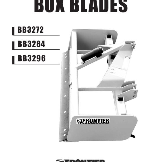 Frontier Box Blade BB1284 Operator's Manual
