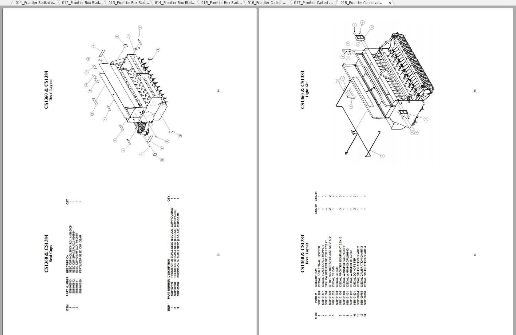 Frontier Conservation Seeder CS1360 CS1384 Operator's Manual