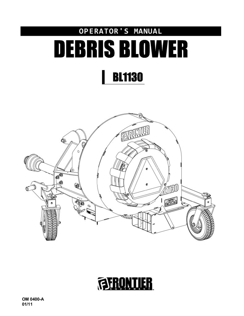Frontier Debris Blower BL1130 Operator's Manual