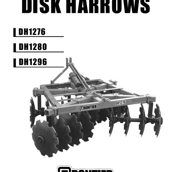 Frontier Disk Harrow DH1166 - DH1180 Operator's Manual