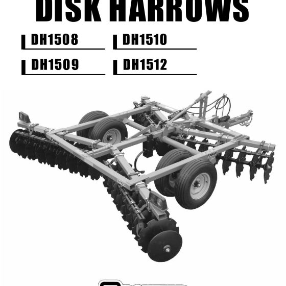 Frontier Disk Harrow DH1610 - DH1615 Operator's Manual 2010