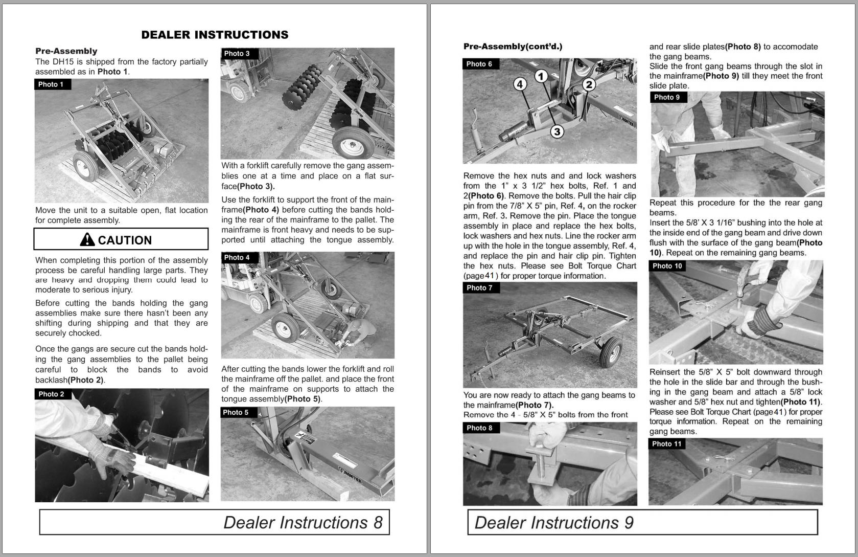 Frontier Disk Harrow DH1508 - DH1512 Operator's Manual 2017