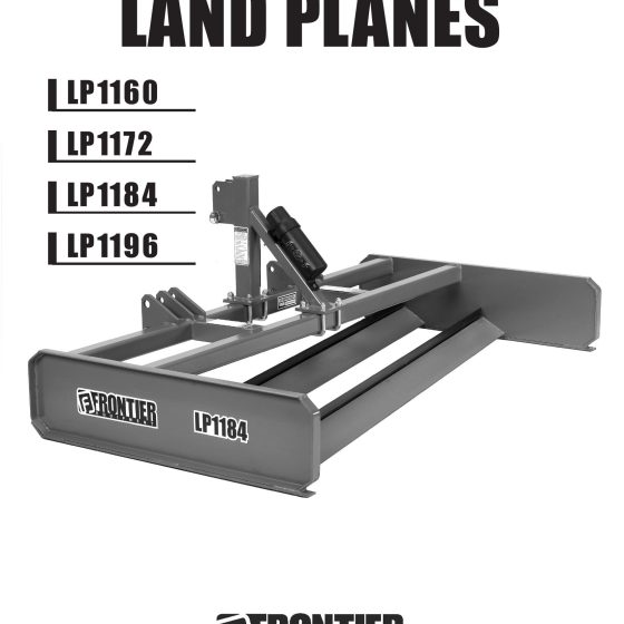 Frontier Land Planes LP1207 - LP1210 Operator's Manual