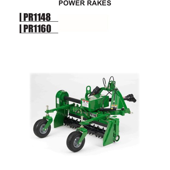 Frontier Power Rakes PR1172 Operator's Parts Manual