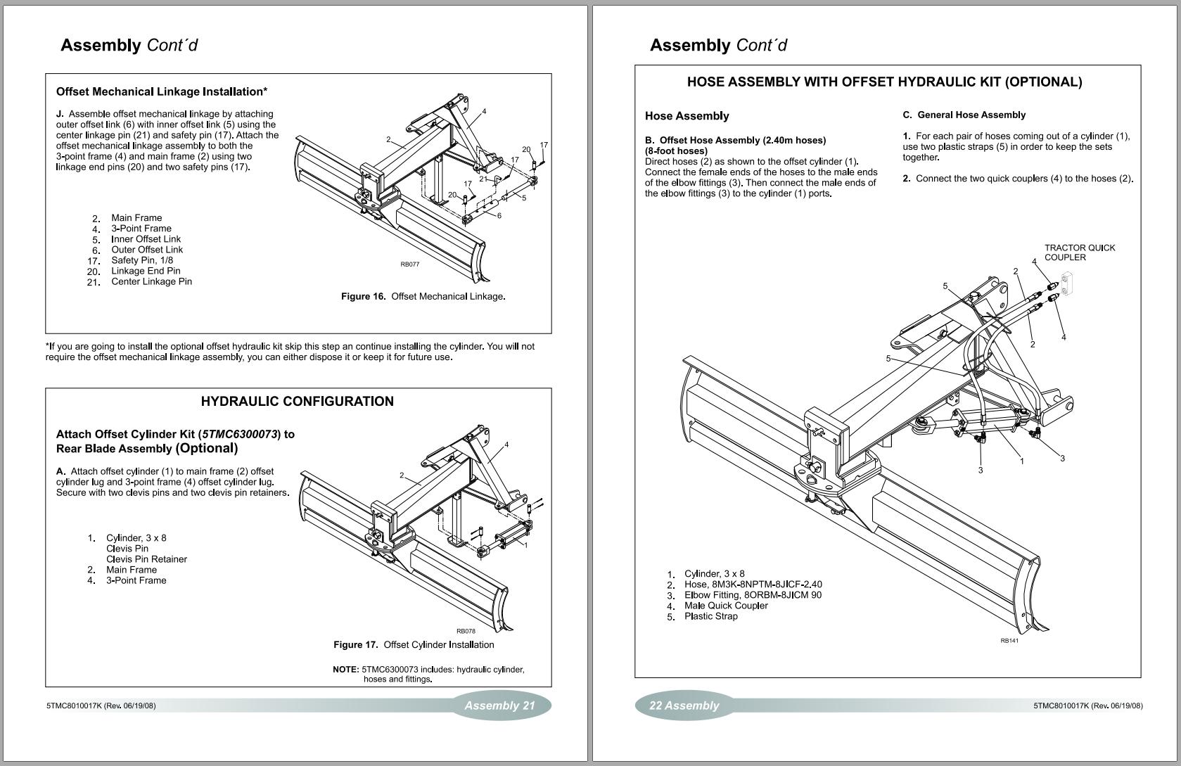 Frontier Rear Blades RB2272 - RB2296 Operator's Manual