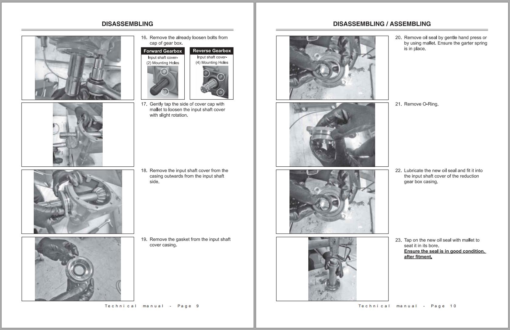 Frontier Rotary Tillers RT3042 - RT3073R Technical Manual