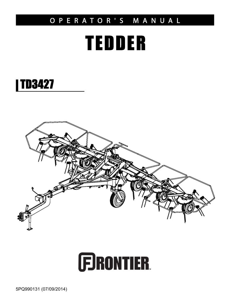 Frontier Tedder TD3427 Operator's Manual