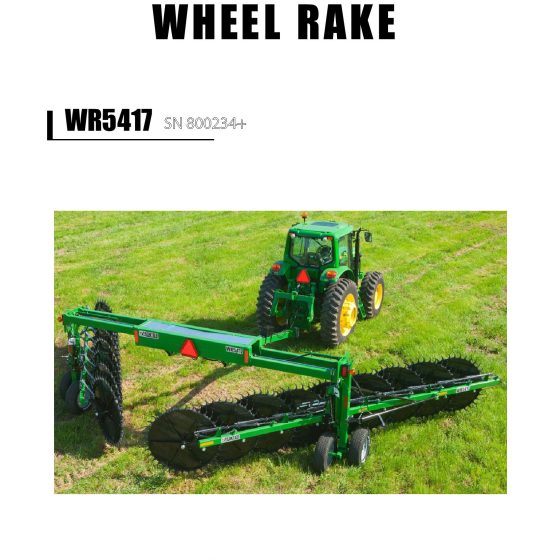 Frontier Wheel Rake WR3108 - WR3112 Operator's Manual