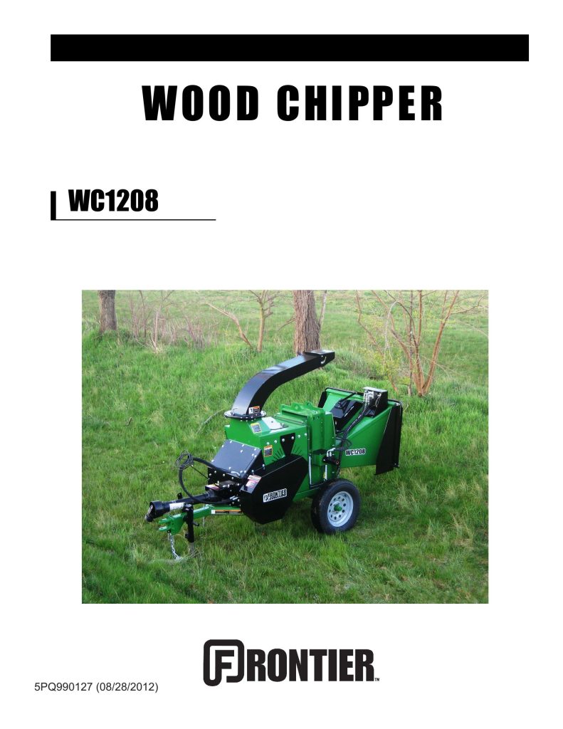 Frontier Wood Chipper WC1208 Operator's Manual 2012