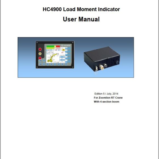 Hirschmann Load Moment Indicator HC4900 5 Section Boom User Manual