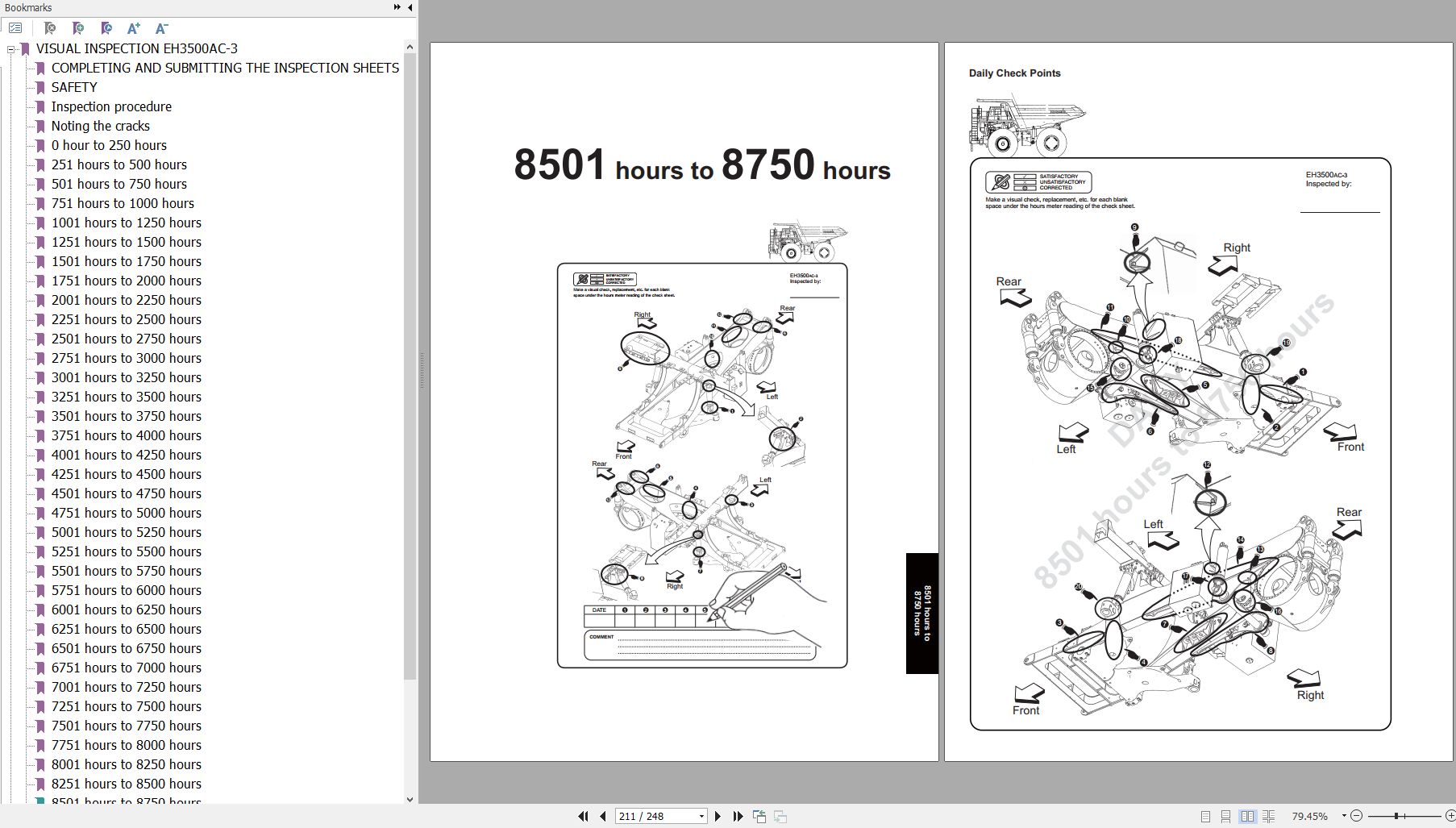 Hitachi Rigid Dump Truck EH3500AC-3 Operator Quick Visual Inspection