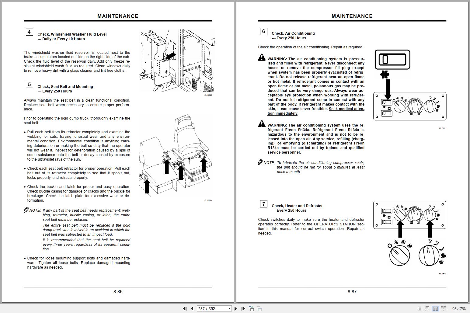 Hitachi Rigid Dump Truck EH4500-2 EH5000 Operator Manual