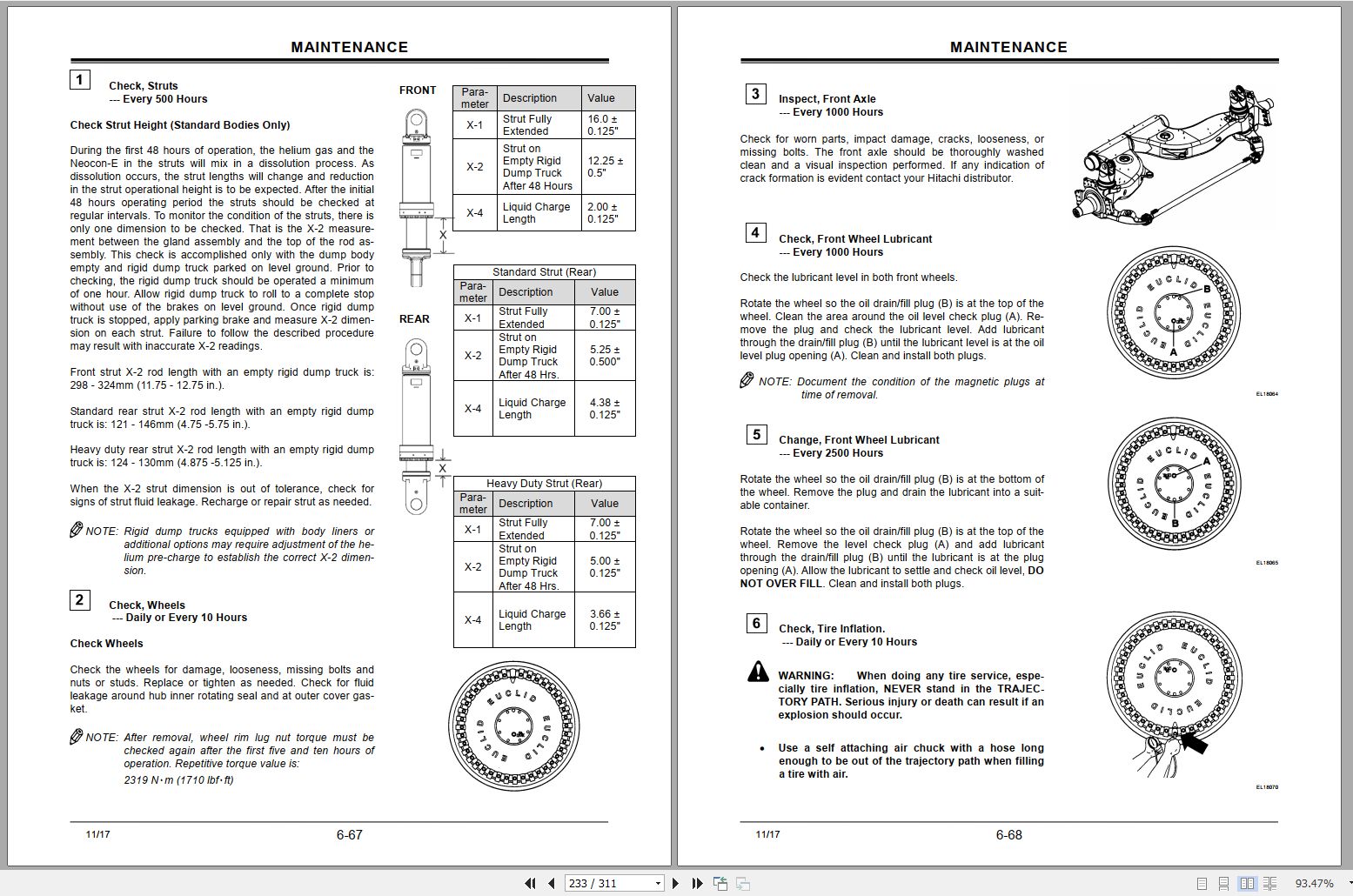 Hitachi Rigid Dump Truck EH5000-3 Operator Manual
