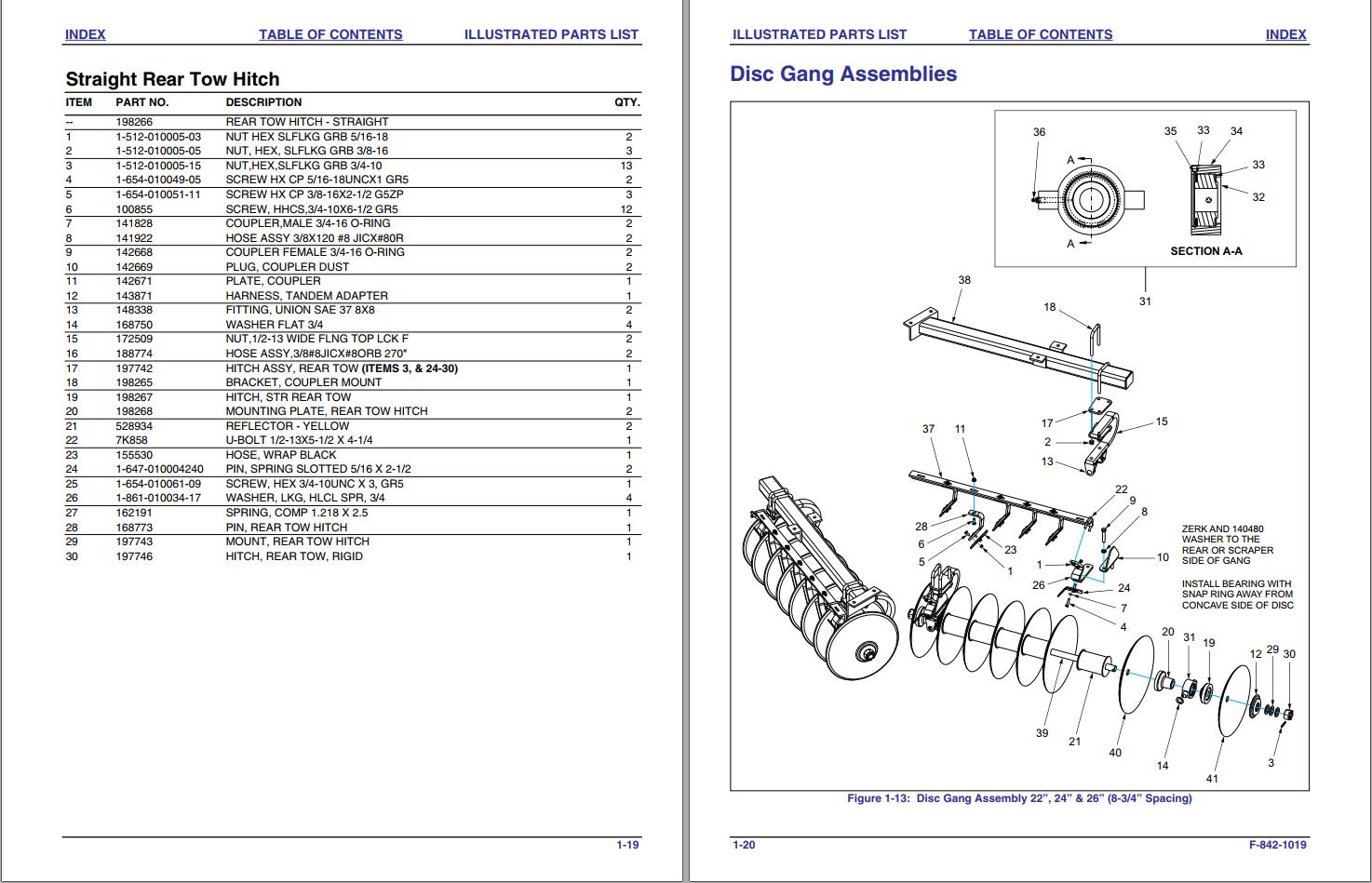 Landoll Disc 6211 Parts Manual F-842-1019