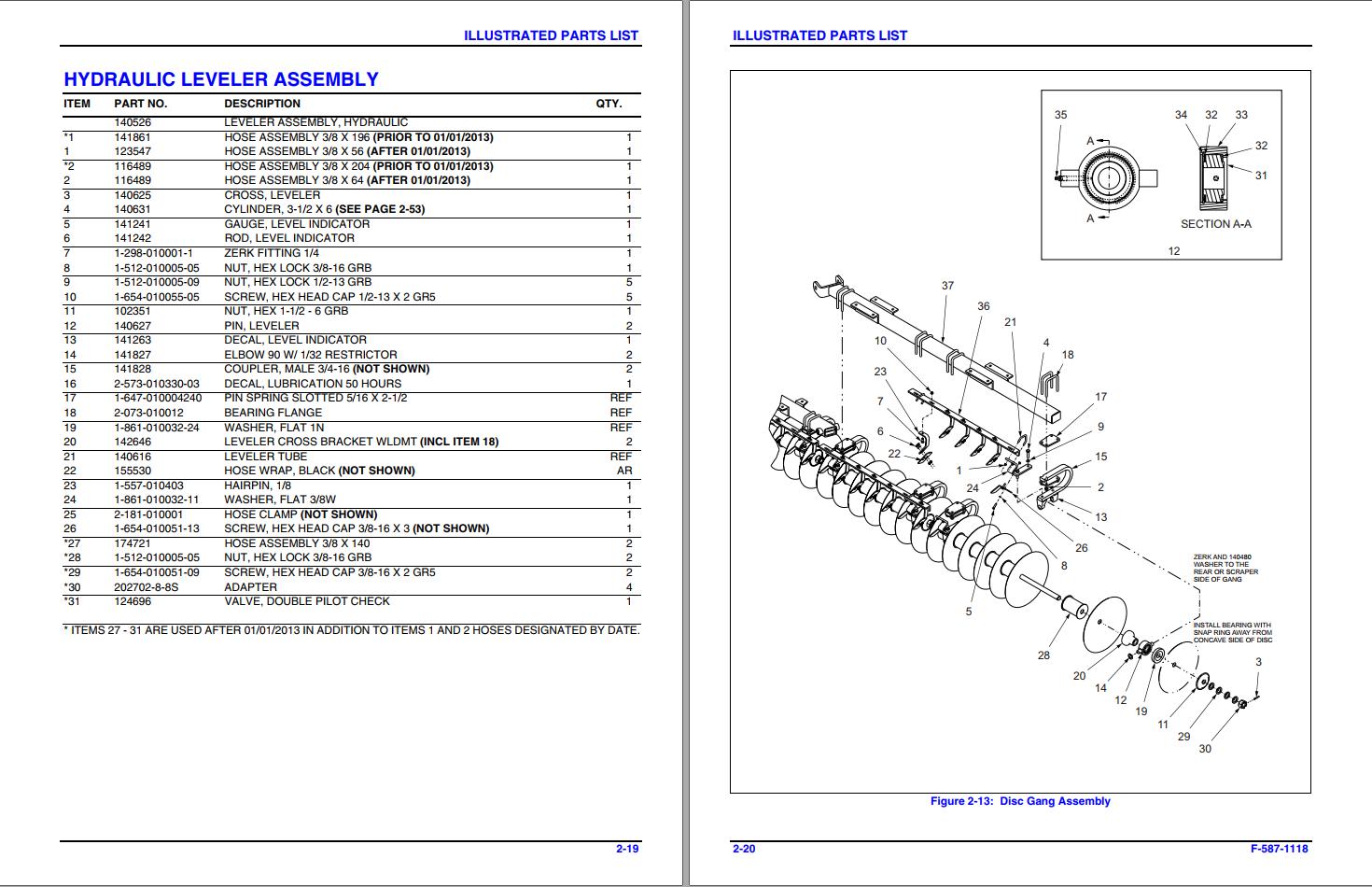 Landoll Disc 7410 VT Plus Parts Manual F-587-1118