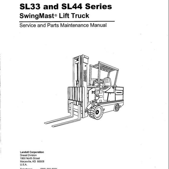 Landoll Drexel Forklift SL33 Series Service Parts Operation Technical Manual