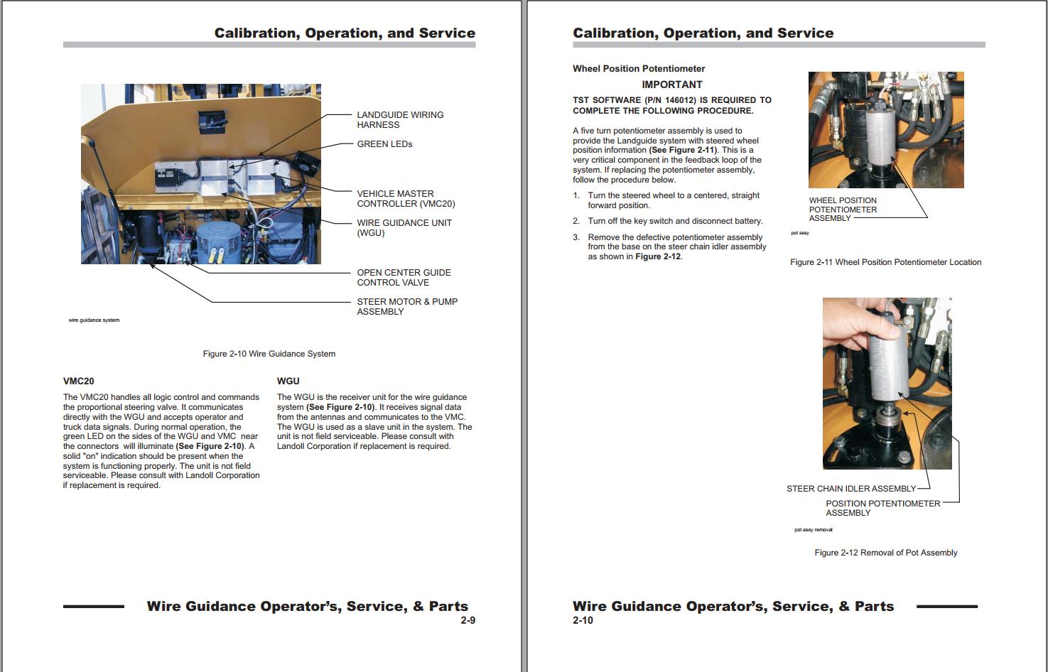 Landoll Landguide Wire Guidance System Forklift SLT Operator's Parts ...