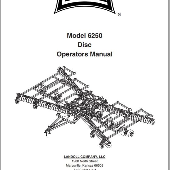Landoll Tandem Disc Harrow 6250 Parts Manual F-734-1120