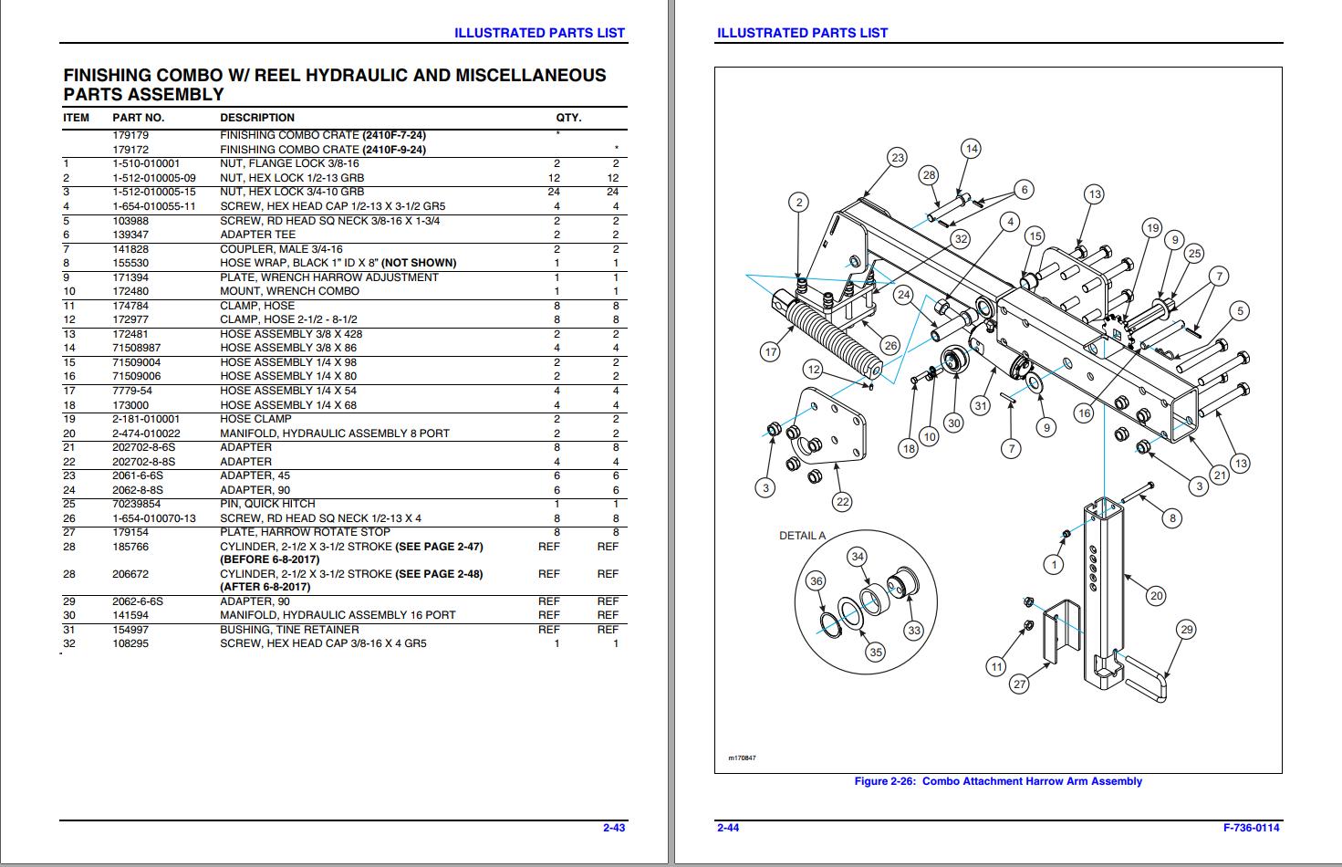 Landoll Weatherproofer I 2410F Parts Manual F-736-0114