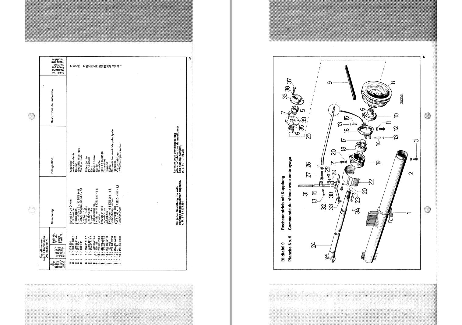Pottinger Agricultural Heuraupe 160 Parts Catalog