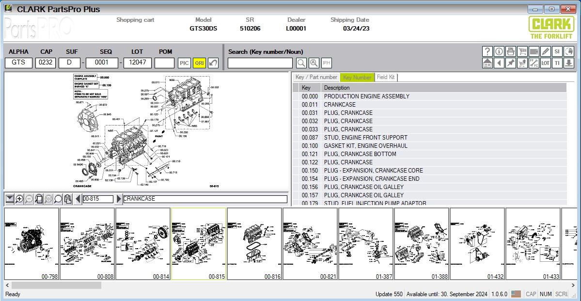 Clark ForkLift EPC Spare Parts List Parts Pro Plus v550 07.2024 How To ...