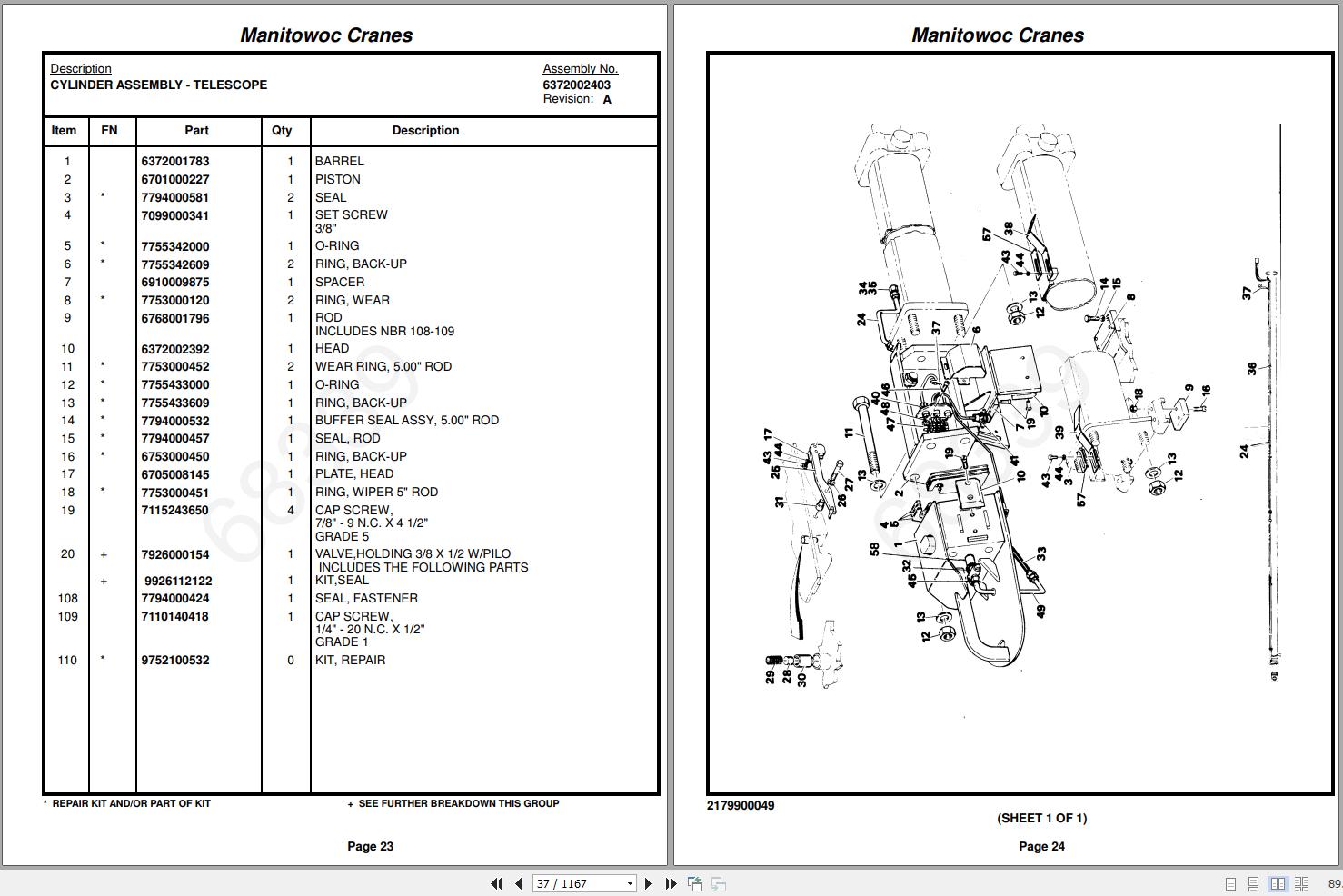 Grove Crane TMS760 Parts Document 68339 Download Package