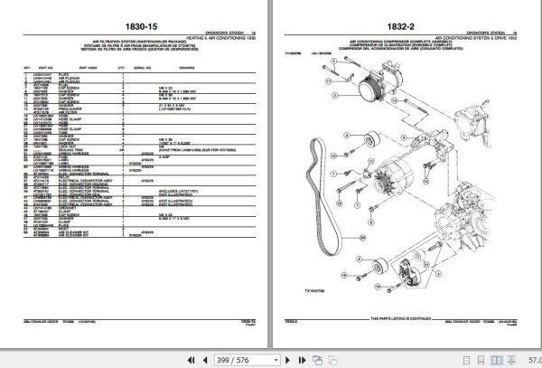 John Deere Crawler Dozer 950J Parts Catalog PC9550