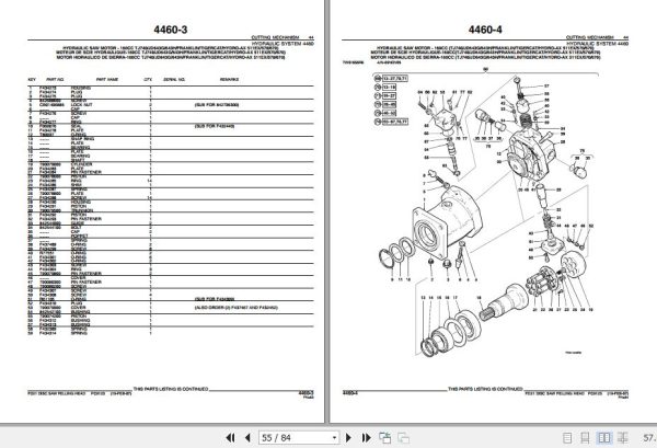 John Deere Disc Saw Felling Head FD21 Parts Catalog PC9123