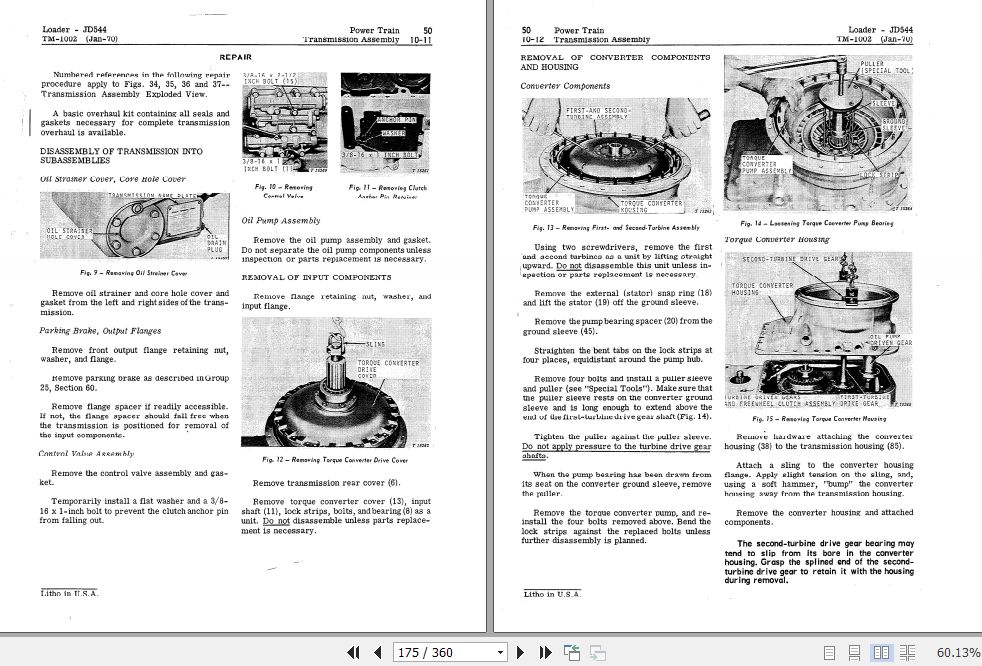 John Deere Loader JD544 JD544-A Technical Manual TM1002