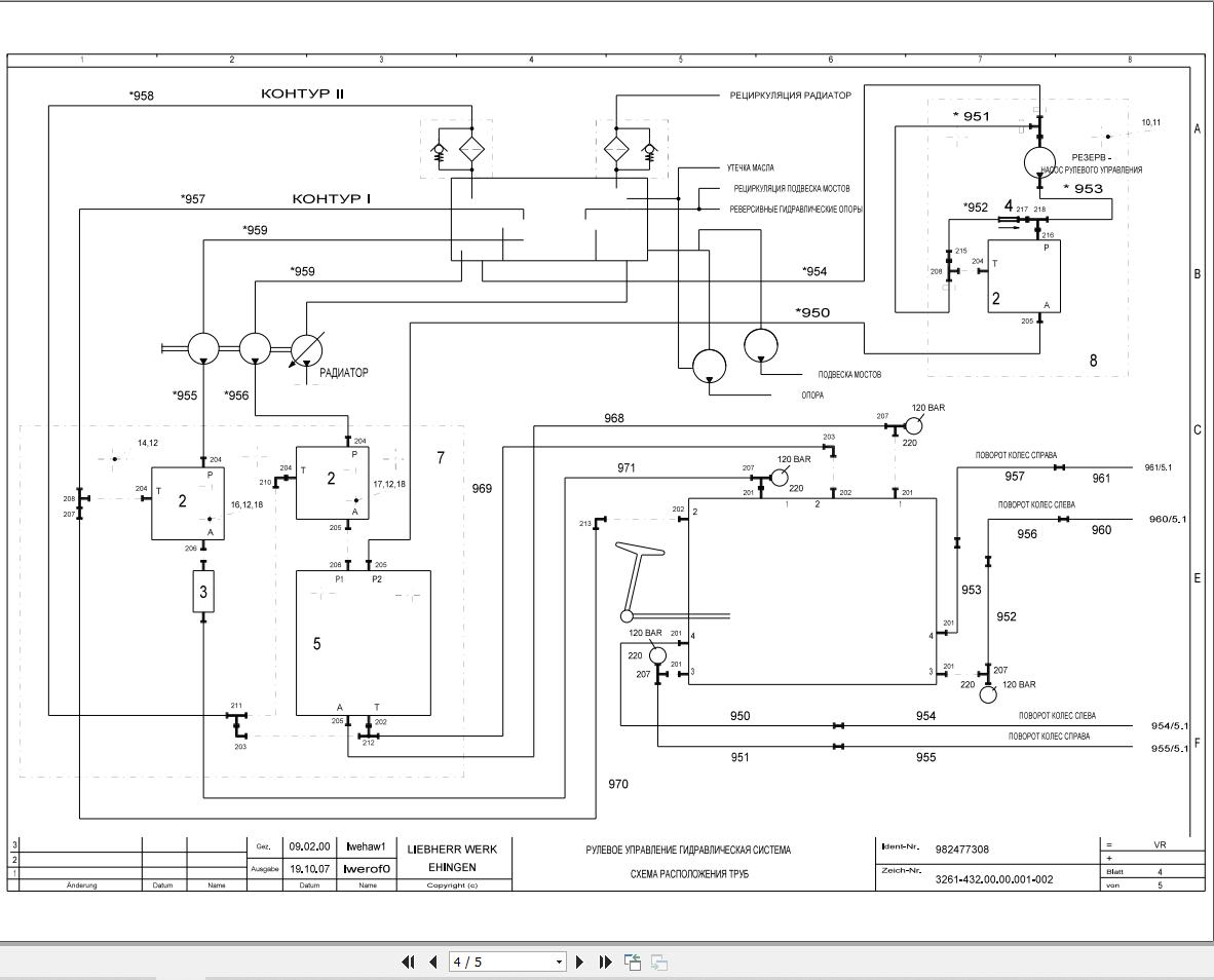 Liebherr Crane LTM 1150-1 Electrical and Hydraulic Diagrams