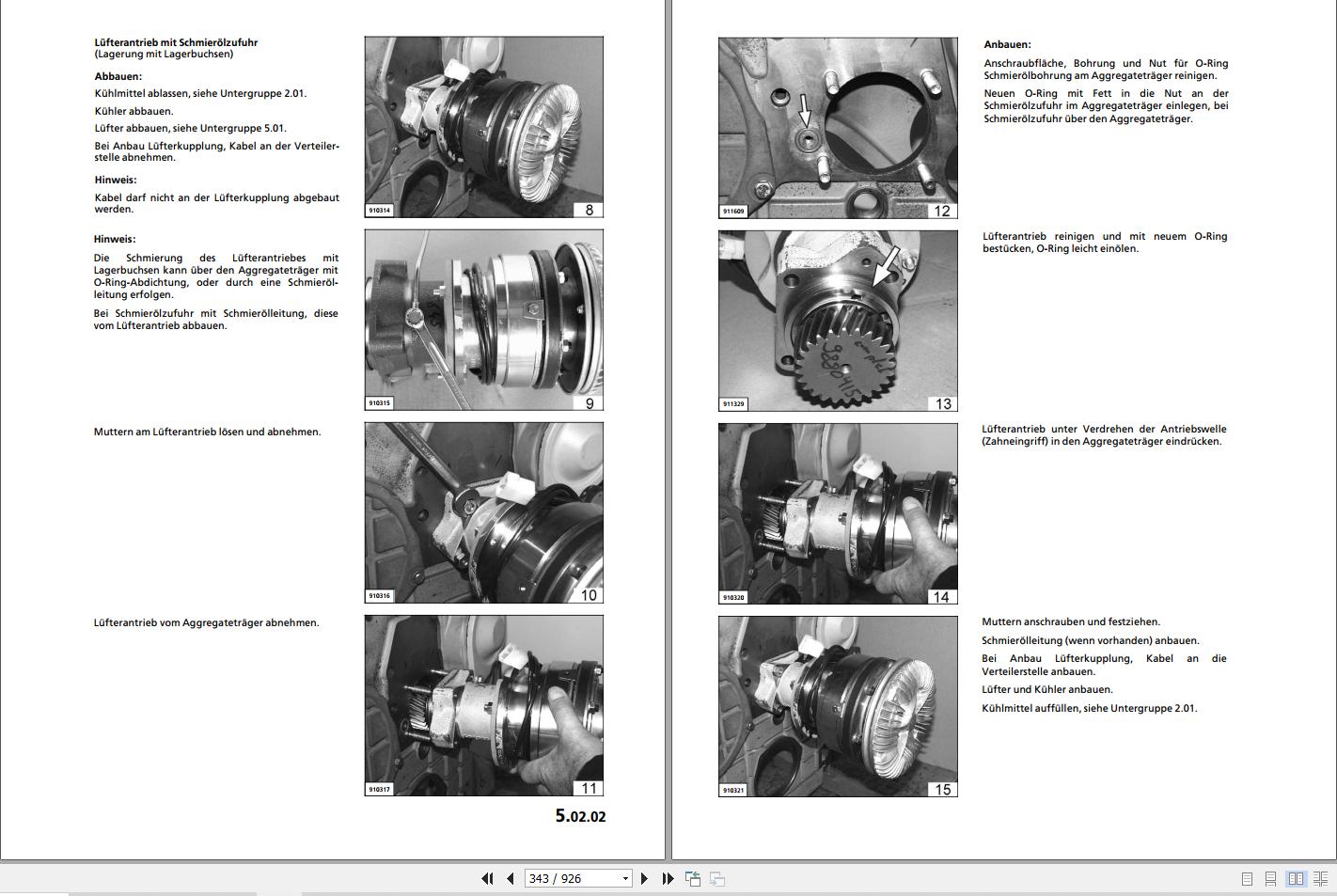 Liebherr Crane LTM 1150-1 Engine Operating Service Workshop Manual