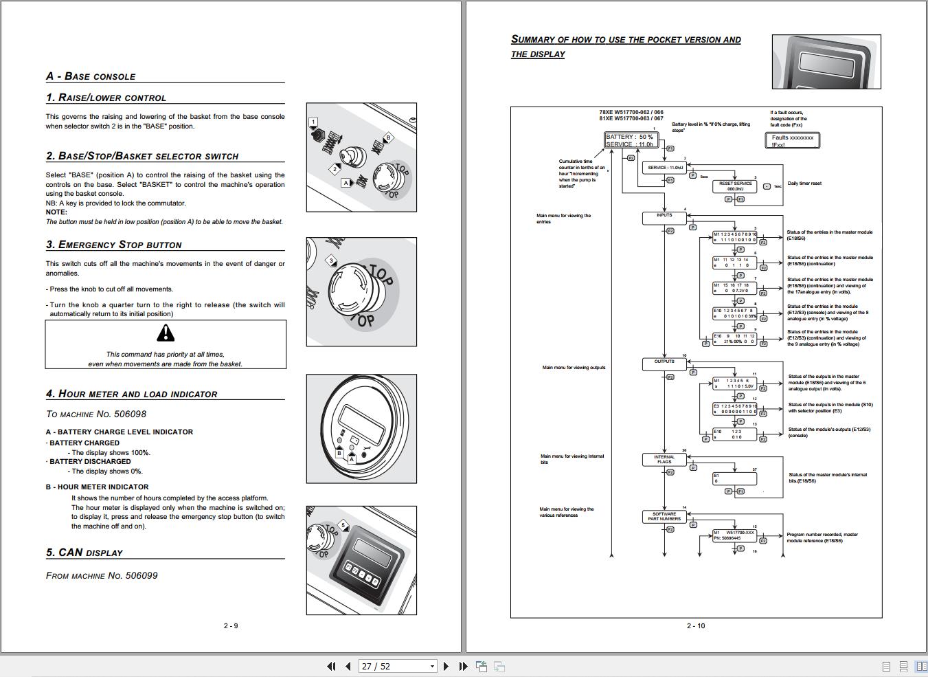 Manitou Access Platform 78XE Operator's Manual 547355