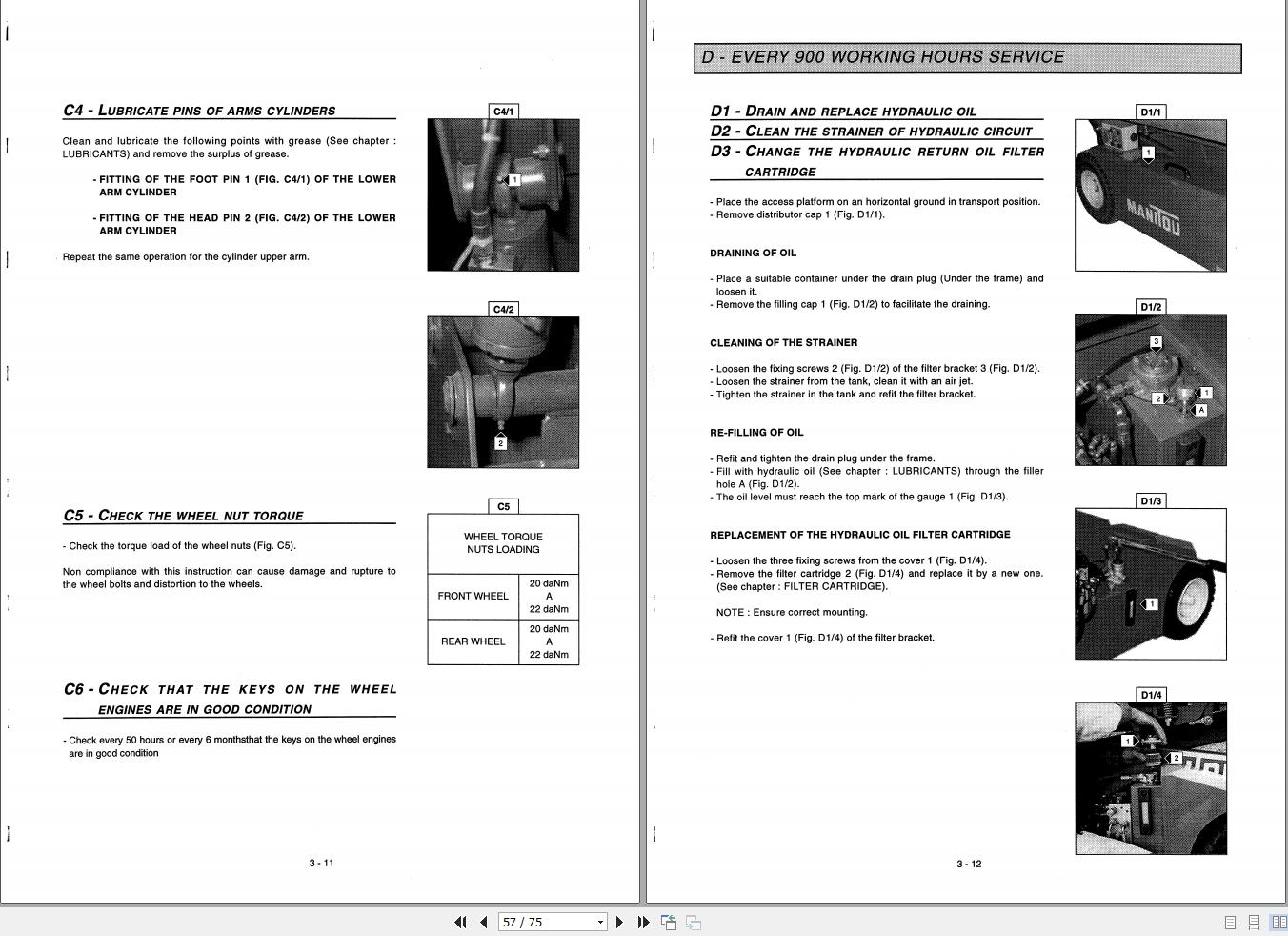 Manitou Access Platform D80E D80ER Operator's Manual 547034