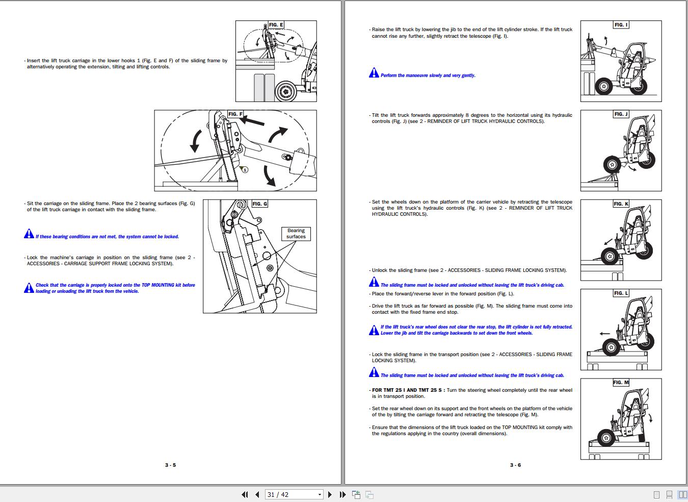 Manitou Forklift BF249 BP249 Operator's Manual 647066