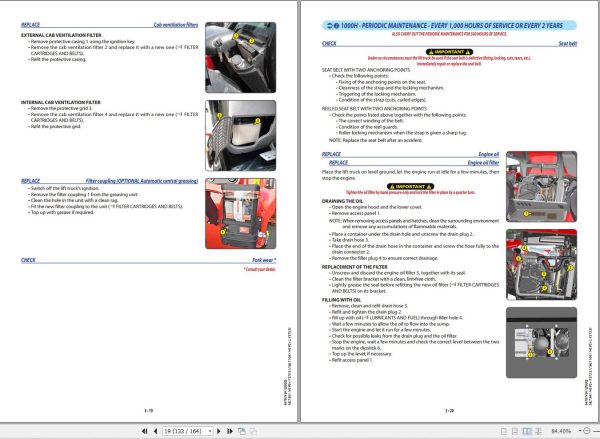 Manitou MLT841145PS+YST5S1 MLT1041145PS+LYST5S1 Operator Manual
