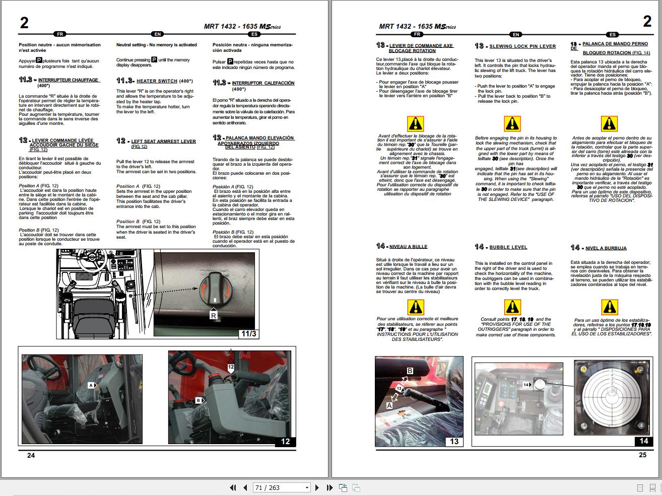 Manitou MRT1432M Series E2 MRT1635M Series E2 Operator Manual