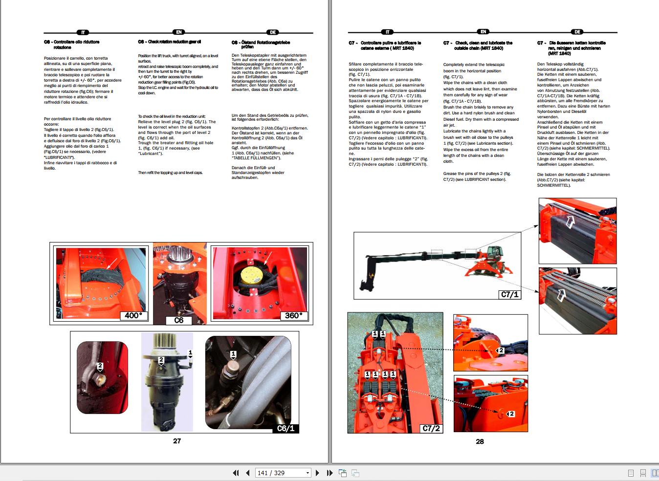 Manitou MRT1440-E3 (400°) to MRT1840-E3 (400°-360°) Operator Manual ...