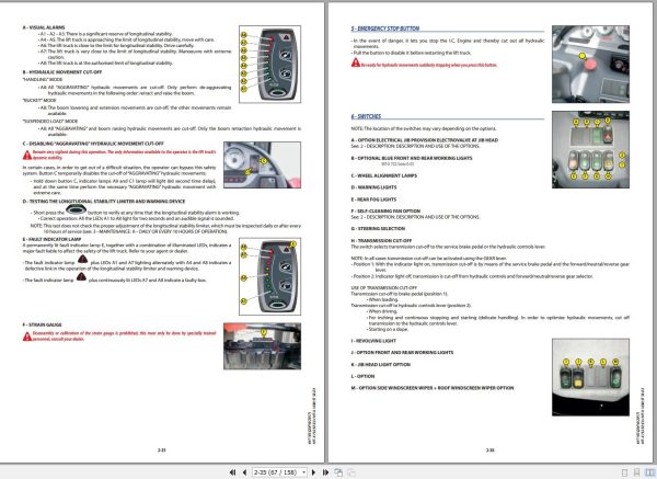 Manitou MT-X732 Series E-E3 MT-X1030S Turbo Series 5-E3 Operator Manual ...