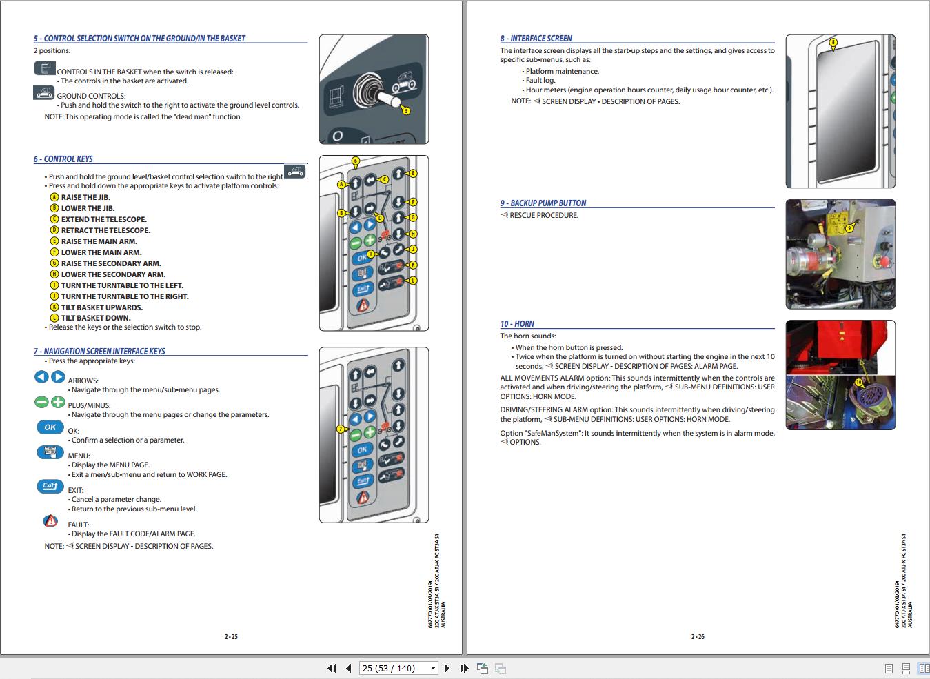 Manitou Platform 200ATJ-XST3AS1 200ATJ-XRCST3AS1 Operator's Manual