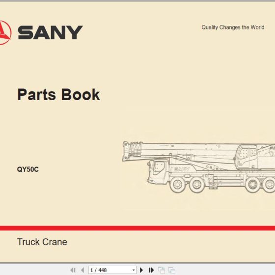 Sany Truck Crane QY25CS2 Parts Book 10TC10251201 ZH